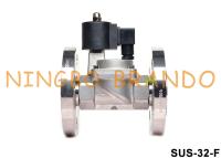 China 1-1/4'' Flanged Steam Stainless Steel Solenoid Valve 24V 220V for sale