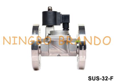 China 1-1/4'' Flanged Steam Stainless Steel Solenoid Valve 24V 220V for sale