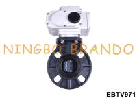 China UPVC CPVC PVC Electric Actuator Plastic Butterfly Valve 24V 220V for sale