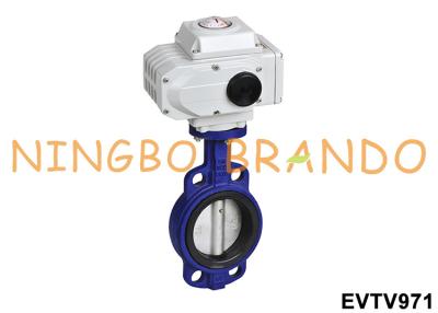 China AC220V Cast Iron Cast Steel Electric Actuator Wafer Butterfly Valve for sale