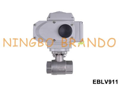 China Stainless Steel Electric Actuator Threaded Ball Valve 24VDC 220VAC for sale