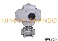 China Stainless Steel 3 Pcs Electric Actuator Female Thread Ball Valve for sale