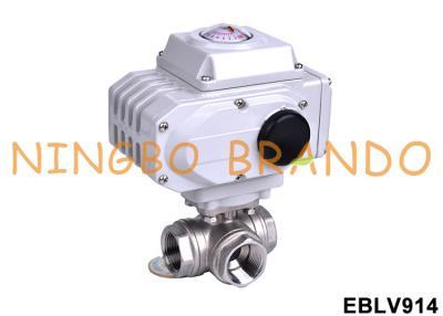 China L T Pattern 3 Way Stainless Steel Electric Actuator Ball Valve for sale