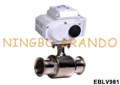 China Sanitary Stainless Steel Tri Clamp Electric Actuator Ball Valve for sale