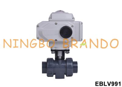 China 24VDC 220VAC UPVC CPVC PVC Electric Actuator Plastic Ball Valve for sale