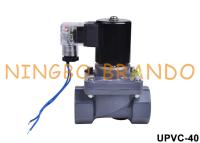 China DN40 Plastic UPVC Solenoid Valve 1-1/2'' For Acid Alkali Resistance for sale