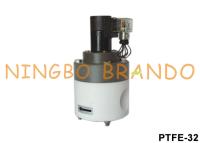 China 1-1/4'' PTFE Plastic Solenoid Valve Acid Alkali Resistant 24V 220V for sale