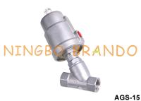 China 1/2'' DN15 Air Actuated Double Acting Pneumatic Angle Seat Valve for sale