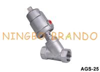 China 1'' DN25 PN16 Pneumatic Angle Seat Piston Valve With Air Actuated for sale