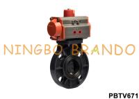 China UPVC CPVC Pneumatic Operator Plastic Butterfly Valve With Actuator for sale
