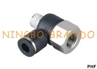 China PHF Plastic Push-in Pneumatic Air Tube Fittings Universal Elbow for sale