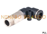 China 90 Degree PLL Pneumatic Hose Fittings Lengthened Elbow Male for sale