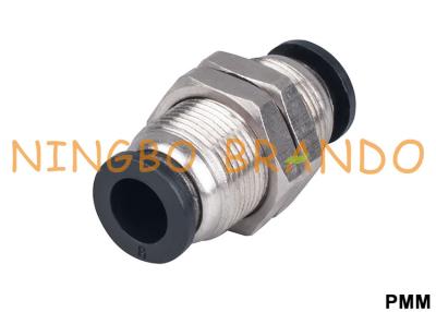 China PMM Series Straight Pneumatic Hose Fittings Equal Two Hexagon Nuts for sale