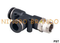 China PST Series 3 Way Push-in Pneumatic Hose Fittings Male Run Tee for sale