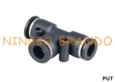 China PUT 3 Way Union Tee Plastic Pneumatic Hose Fittings Quich Connect for sale