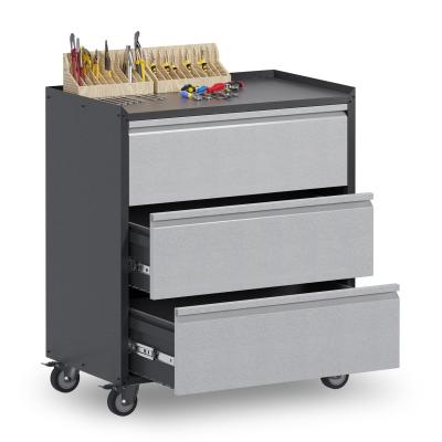 China Metal Storage Cabinet  Garage Locker Rolling  Garage Cabinet With 3 Drawer for sale