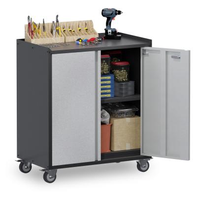 China Small Two Doors Cabinet Cupboard Steel Cabinet Garage Cabinet with Removable Shelf for sale