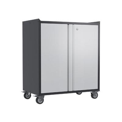 China Rolling Lockable Metal Storage Cabinet with 1 Adjustable Shelf and 2 Doors for sale