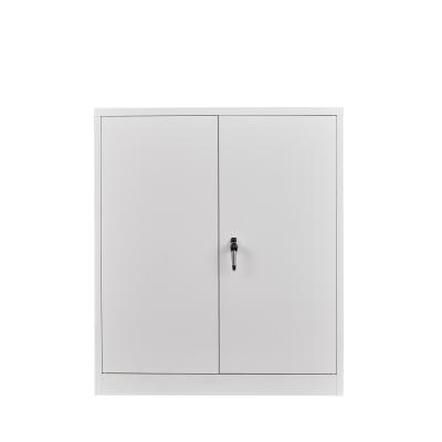 China Steel Storage Office Cupboard Furniture 2 Door Metal File Cabinet With 2 Adjustable Shelves for sale