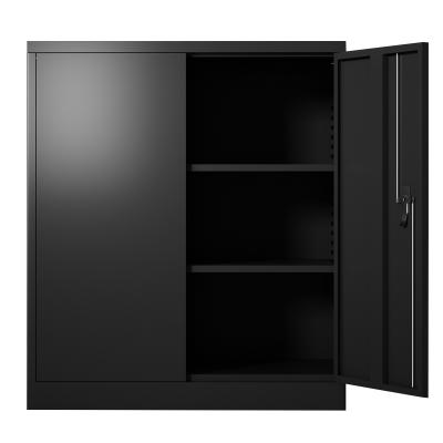 China two door black metal steel Cabinet  2 Door storage cabinet with adjustable shelves for sale