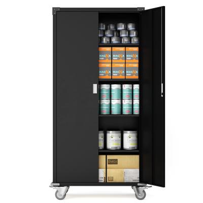 China Home Office Metal Utility Cabinet With Wheels And Shelves for sale