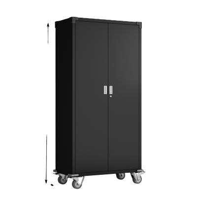 China Modern Office Cupboard Furniture 2 Door 4 Shelves With Wheels for sale