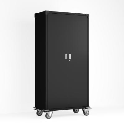 China Acid washed Office Cupboard Furniture Metal File Cabinet With Wheels for sale