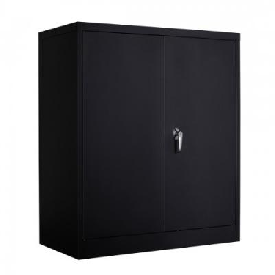 China Office Black Steel Cupboard Cabinet 2 Door Industrial Storage Cabinet for sale