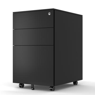 China Steelart metal 3 drawers mobile file cabinet office desk under used with lock storage cabinet for sale