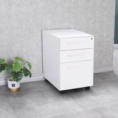 China 3 Drawer Mobile Cabinet Steel Metal Cabinet Moving Storage With Locked for sale