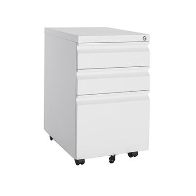 China white 3 drawer mobile cabinet with lock  metal storage cabinet for sale