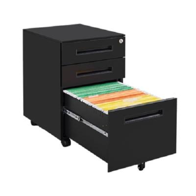 China metal mobile pedestal file drawer mobile file cabinet movable cabinet with lock for sale