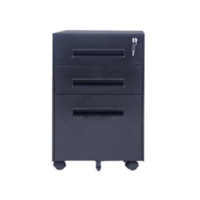 China Adjustable Mobile Office Cabinets Three Drawers Steel Moveable File Cabinet for sale