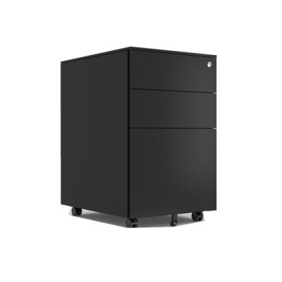 China 3 Layer Mobile Office Cabinets Customized Size Metal Filing Cabinet for sale