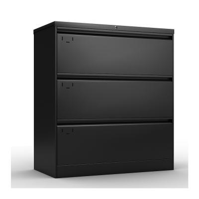 China 3 Drawer Lateral File Cabinet Metal Filing Storage Cabinet with Lock for sale