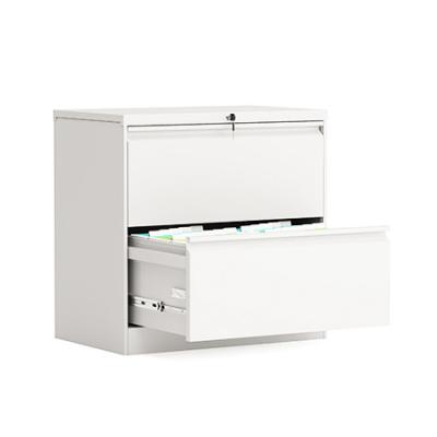 China Elegant and Graceful Design with Smooth Glide Suspension, 2-Drawer Folded Lateral Lockable File Metal Wide Cabinet for sale