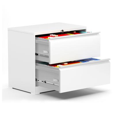 China Metal office file drawer cabinet with 2 lockable drawer 28.25''W for sale