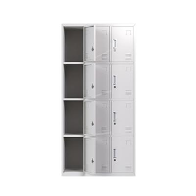 China China supplier Durable Waterproof 12 door Metal Wardrobe steel locker metal cabinet  student staff iron locker for sale