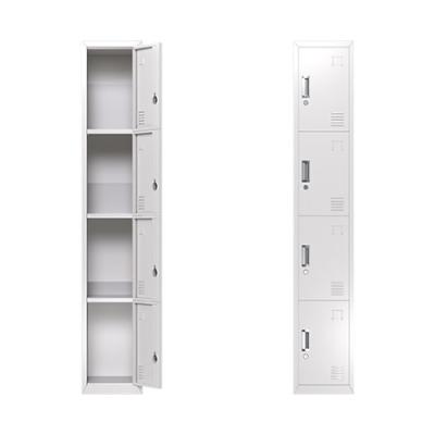 China Iron locker 4 Door metal wardrobe for staff locker, steel student locker cabinet for sale