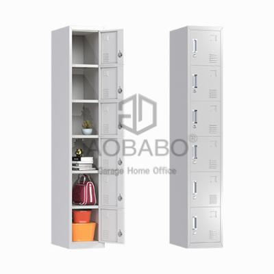 China Metal Student Locker Staff Locker Iron Locker Comparted with 6 Doors Made of High Quality Steel with Eco-Friendly Finish for sale