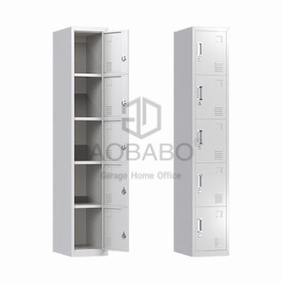 China Metal Student Locker Staff Locker Iron Locker with 5 Vented Door Made of High Quality Steel for sale