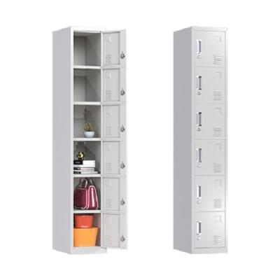China Office 6 door Metal student Locker  Changing Room Iron Locker Storage Cabinet Locker for sale