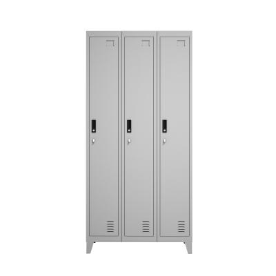 China Single 3 Door Metal Locker Cabinet for Commercial Staff Wokers Employee for sale