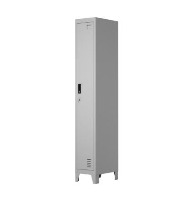 China Simple Design Metal Locker Cabinet Luggage Wardrobe Cabinet With Feet Single Door for sale