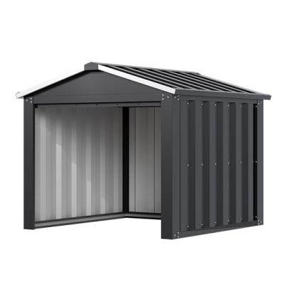 China Mini Size Metal Tool Shed  With Sloped Roof Powder Coated Frame Finishing for sale