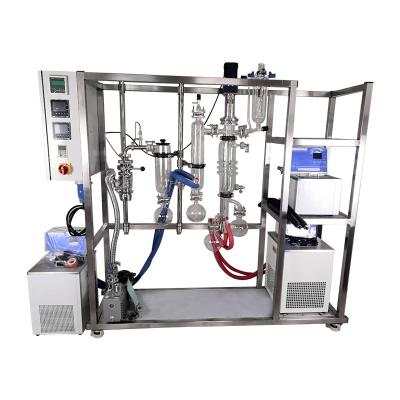 China Short Path Evaporator Wiped Film Molecular Distillation CBD Oil Turnkey Solution for sale