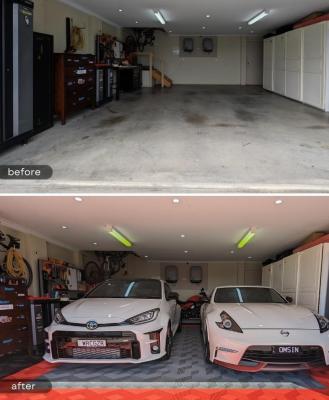 China Interlocking Garage Floor Tiles 15.75x15.75 Inch 620g PP Weather Resistant Outdoor Flooring 25000 lbs Load Capacity for sale