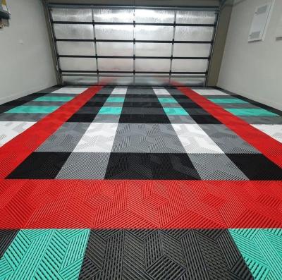 China 18mm Waterproof Garage Floor Mat With 3D RIB Surface Texture for sale