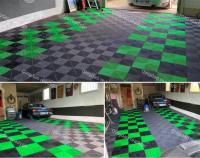 China 18mm Water Resistant Polypropylene Garage Floor Tiles - 2500 lbs/sq ft Load Capacity & 2-Year Warranty for sale