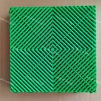 China Heavy Duty Polypropylene Ribbed Garage Floor Tiles 400×400×18mm with 2500 lbs Load Capacity for sale